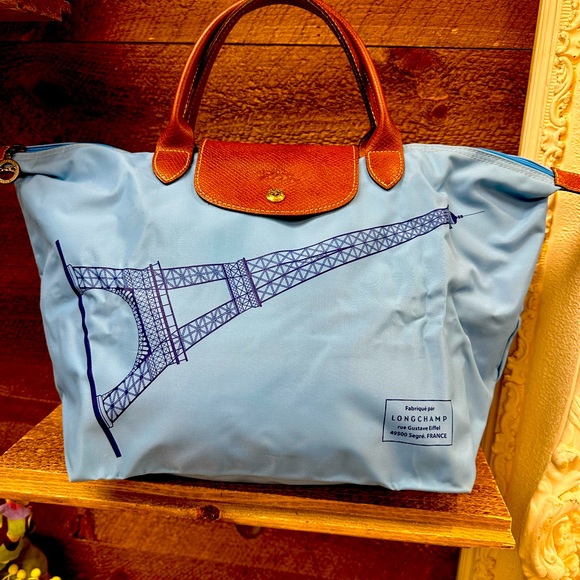 Longchamp | Bags | Longchamp Le Pliage Eiffel Tower Tote Limited ...